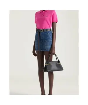 Givenchy Embroidered Denim Mini Skirt - Medium Blue