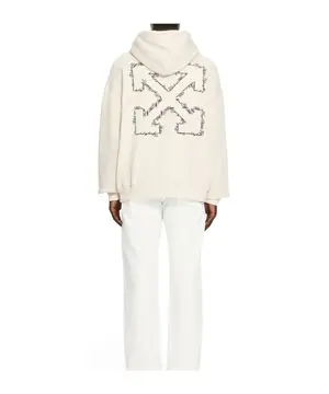 Off-White Script Arrow Diagonal Skate Hoodie - Pumice