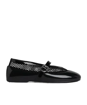 Alaïa Patent And Mesh Ballet Flats
