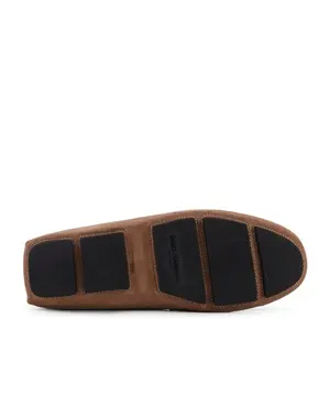 Dolce & Gabbana Logo Plaque Suede Loafers - Brown