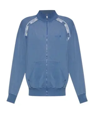 Moschino Tape Zip Sweatshirt - Blue