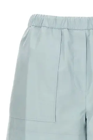 Fendi Logo Detail Elastic Waist Shorts - Light Blue