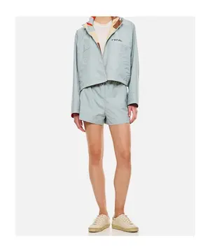 Fendi Logo Detail Elastic Waist Shorts - Light Blue
