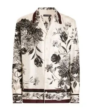Dolce & Gabbana Dolce Gabbana Floral Printed Long-sleeved Shirt