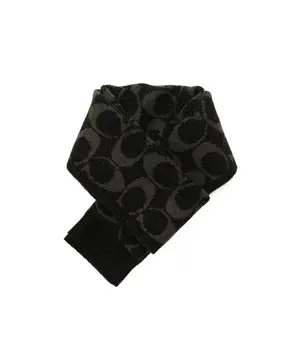 COACH Ribbed Scarf - Black