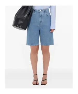Loulou De Saison Zip Five-pocket Denim Shorts - Blue