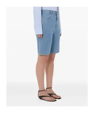 Loulou De Saison Zip Five-pocket Denim Shorts - Blue
