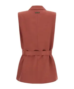 Peserico Belted Waist Sleeveless Vest