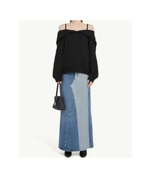MAISON MARGIELA Off-shoulder Hooded Sweatshirt