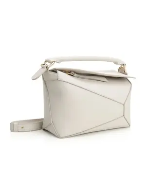 Loewe Small Puzzle Edge Bag - Light Ghost