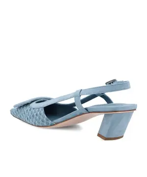 ROGER VIVIER Square Toe Slingback Pumps - Blue