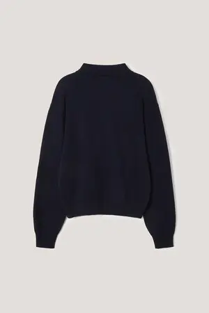 DUNST Long-sleeved Polo Shirt - Navy