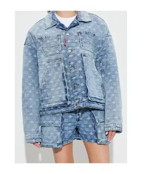 Dsquared2 Buttoned Denim Jacket With Logo Detailing