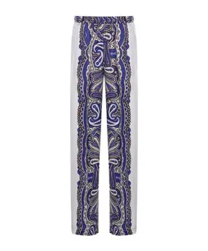 P.a.r.o.s.h Printed Twill Foulard Pants - Gray