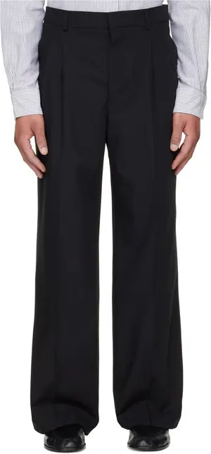 AMI Paris Low Waist Wide Leg Trousers