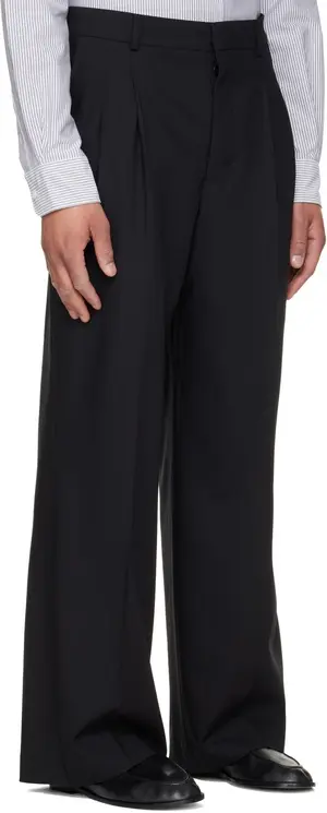 AMI Paris Low Waist Wide Leg Trousers