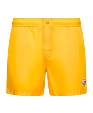 Moncler Logo Swim Shorts - Yellow