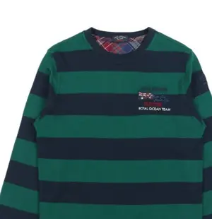 PAUL  SHARK Striped Logo Long-sleeved T-shirt