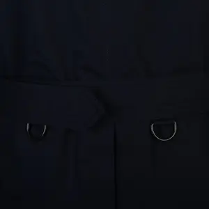 Burberry Double-row Buckle Belt Trench Coat - Black