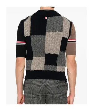 Thom Browne Patchwork Cable-knit Vest