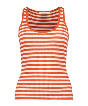 Max Mara Max Mara Striped Ribbed Knit Tank Top No