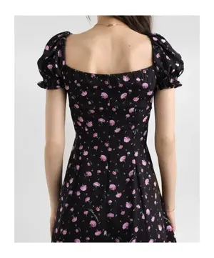 Dolce & Gabbana Floral Puff Sleeve Dress