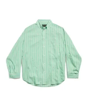 Balenciaga Striped Cocoon Fit Long-sleeved Shirt