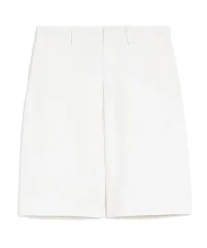 Max Mara High-waisted Wide-legged Shorts - White