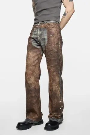 Acne Studios Printed Wide Leg Jeans