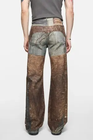 Acne Studios Printed Wide Leg Jeans