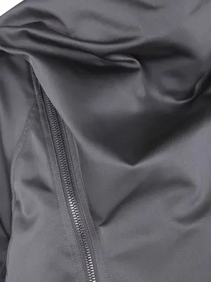 Rick Owens Zip-up Jacket With Asymmetrical Neckline - Gray