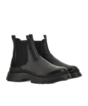 Hogan Leather Chelsea Ankle Boots
