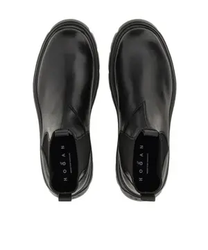 Hogan Leather Chelsea Ankle Boots