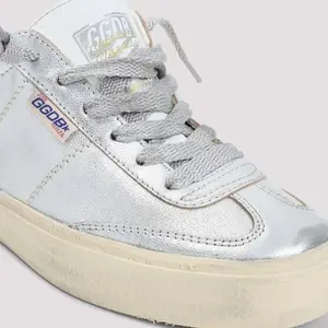 GOLDEN GOOSE Soul Star Metallic Lace-up Sneakers - White