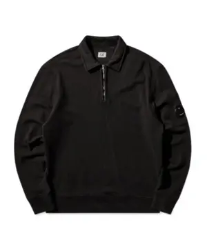 C.P. COMPANY Lens Pocket Half-zip Sweater - Black
