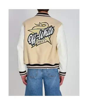 Off-White Logo-patch Bomber Jacket