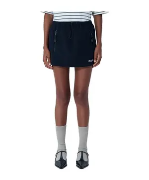 Miu Miu Logo Graphic Mini Skirt