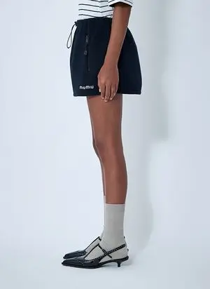 Miu Miu Logo Graphic Mini Skirt