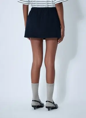 Miu Miu Logo Graphic Mini Skirt