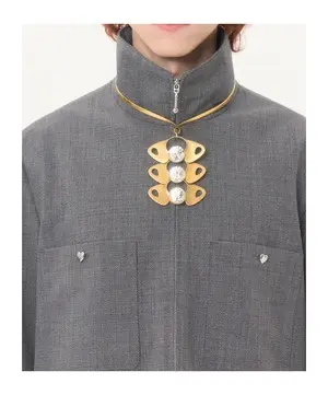 Valentino Garavani Zip-up High Neck Jacket