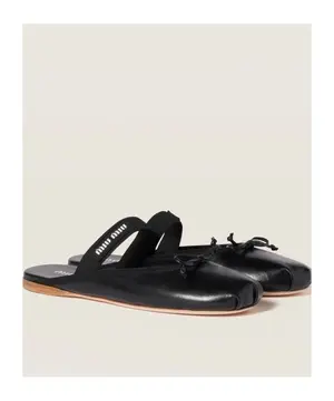 Miu Miu Bow Detail Slip-on Sandals