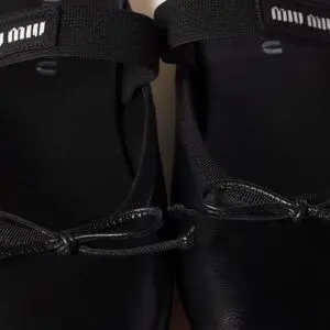 Miu Miu Bow Detail Slip-on Sandals