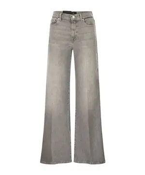 7 For All Mankind Lotta High-waist Flared Jeans - Gray