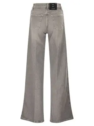 7 For All Mankind Lotta High-waist Flared Jeans - Gray