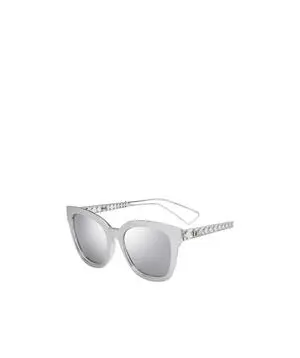 Dior Silver Logo Detail Sunglasses - White