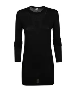 TOTEME Toteme Long-Sleeved Crewneck T-shirt Black