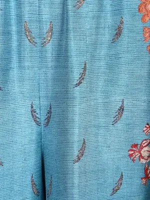 PIERRE-LOUIS MASCIA Loose Floral Print Pants - Blue