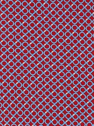 FERRAGAMO Gancini Regimental Print Silk Neck Tie - Red