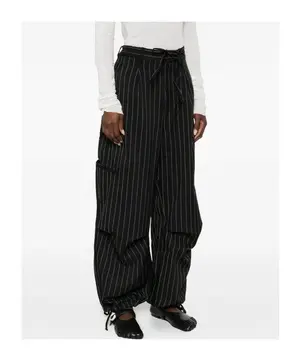 Y3 Pinstriped Drawstring Trousers