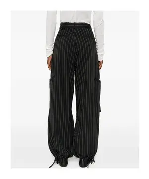 Y3 Pinstriped Drawstring Trousers